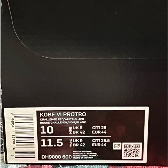 Nike | Shoes | Ds 22 Nike Kobe 6 Vi Protro All Star Challenge Red Mens Size 10 Dh9888600 Nib ...
